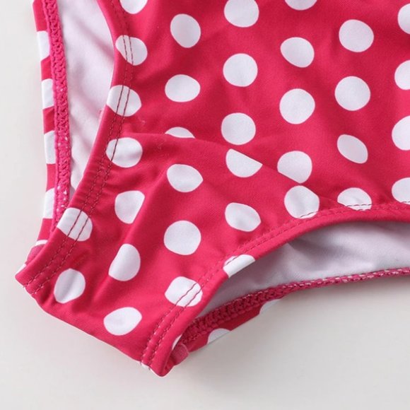 Swim | Minnie Mouse Girls Swimsuit Red Polka Dot | Poshmark
